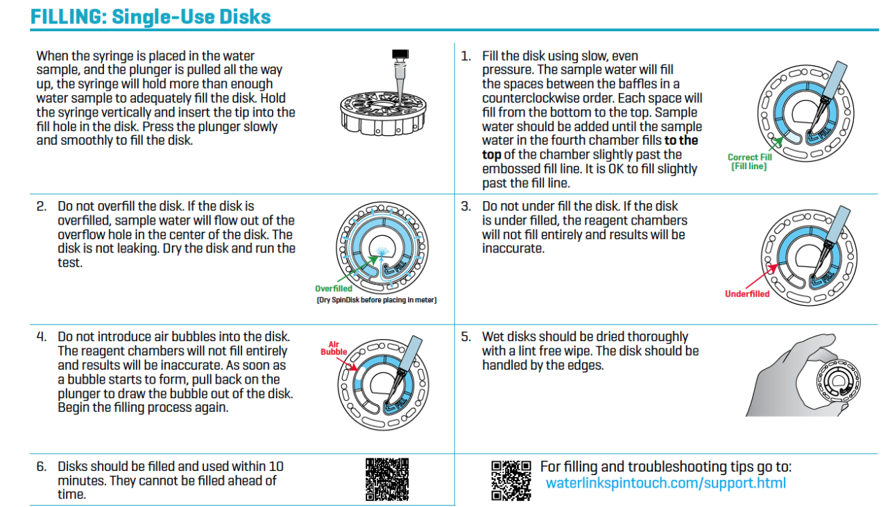 LaMotte Bromine /Chlorine Plus Phosphate Waterlink Spin Disk 4329-J ...